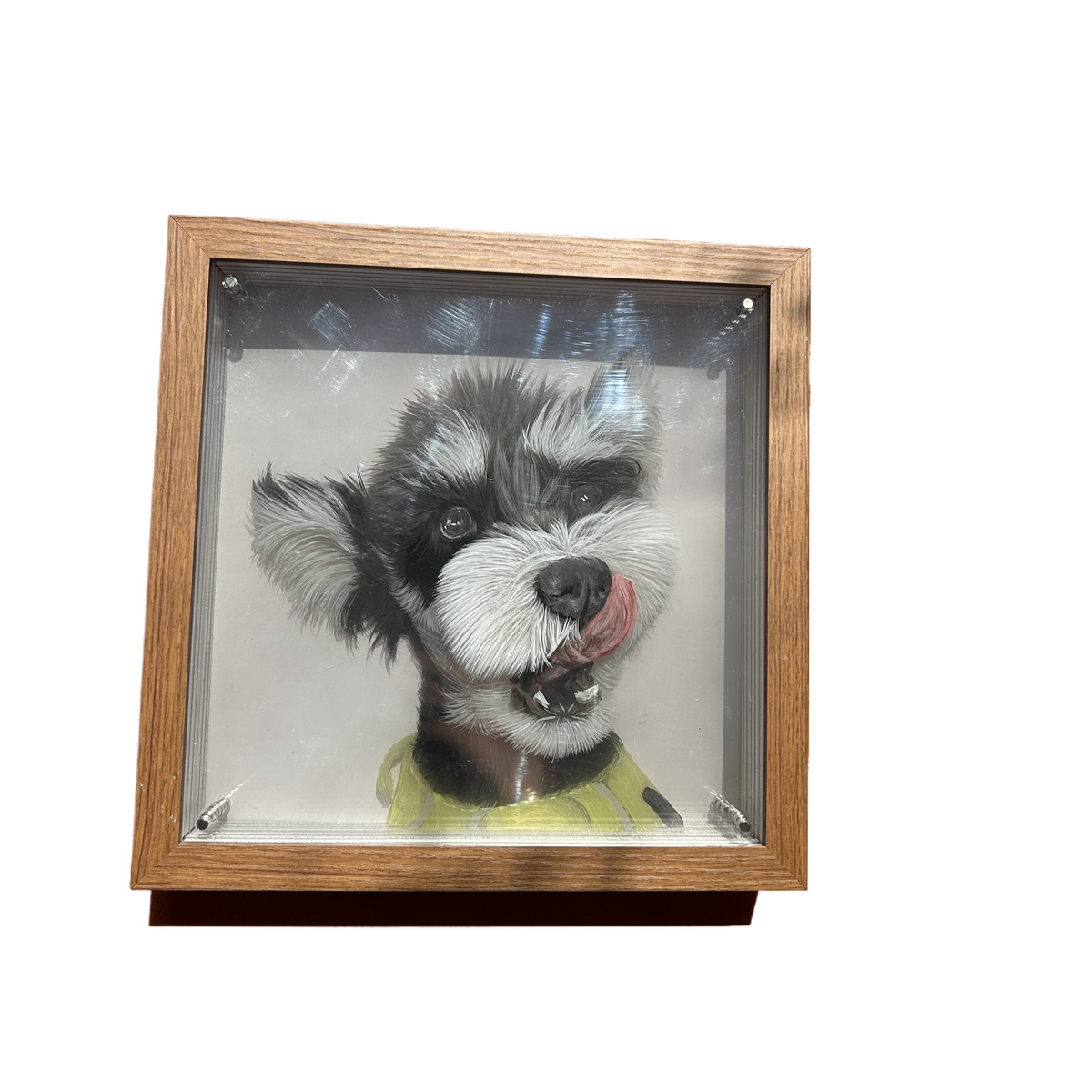 Custom 3D glass painting for pet, Cat/Dog portrait art, Multilayer pai