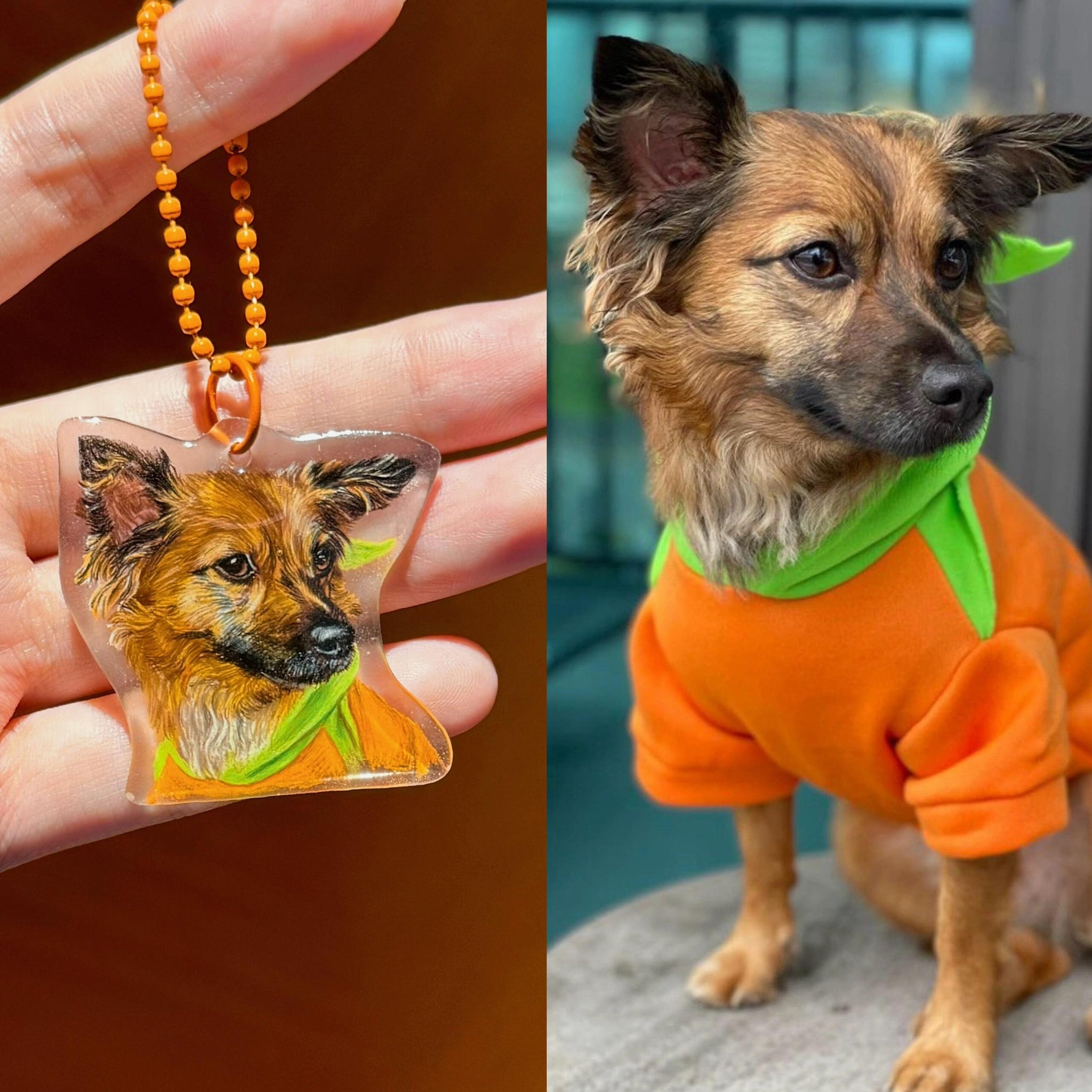 Custom Dog Portrait Shrinky Dink Keychains, Realistic Pet Portrait Pen